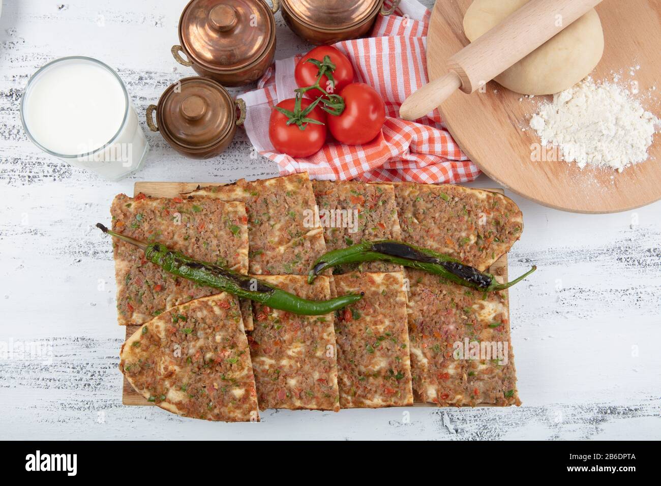 Turkish Delicious Ramadan Long Pide. Bread with meat - Turkish name ...
