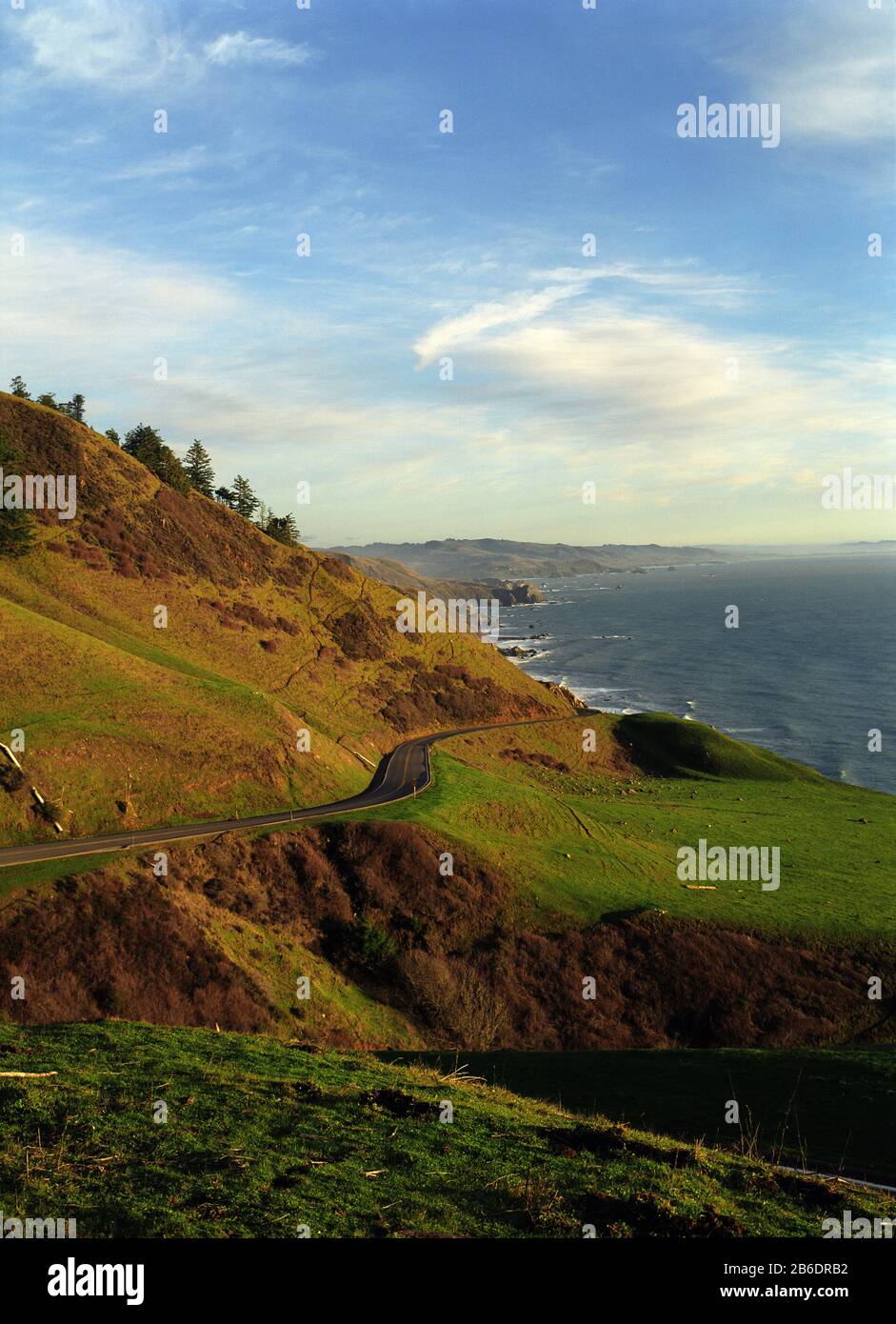 Scenic landscape with a winding road Stock Photo - Alamy