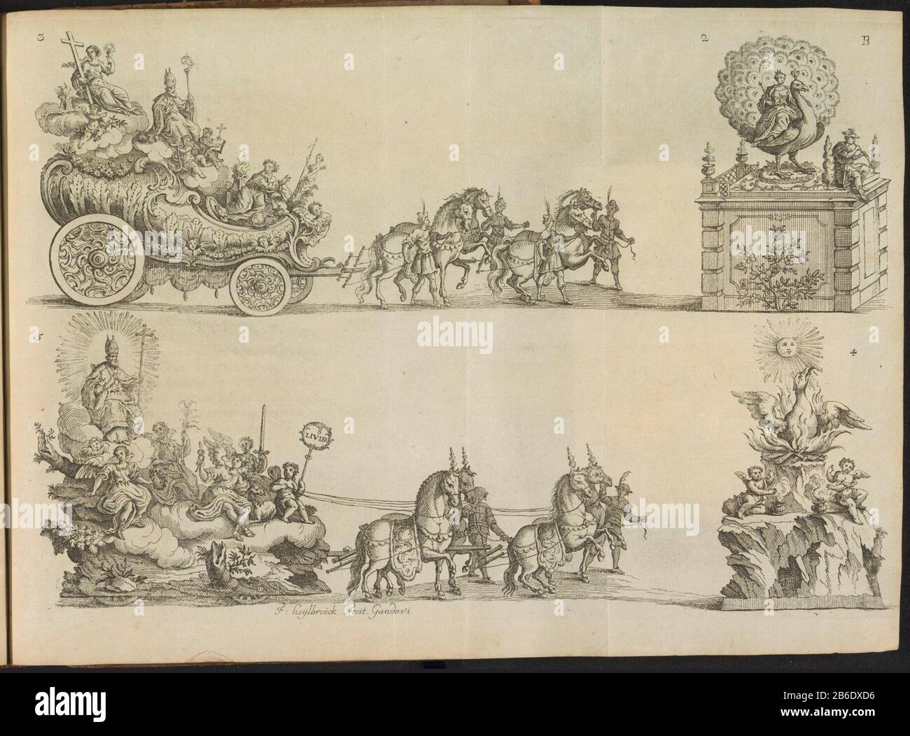 Sheet B first and second float, 1767 Sheet B with the first two floats ...