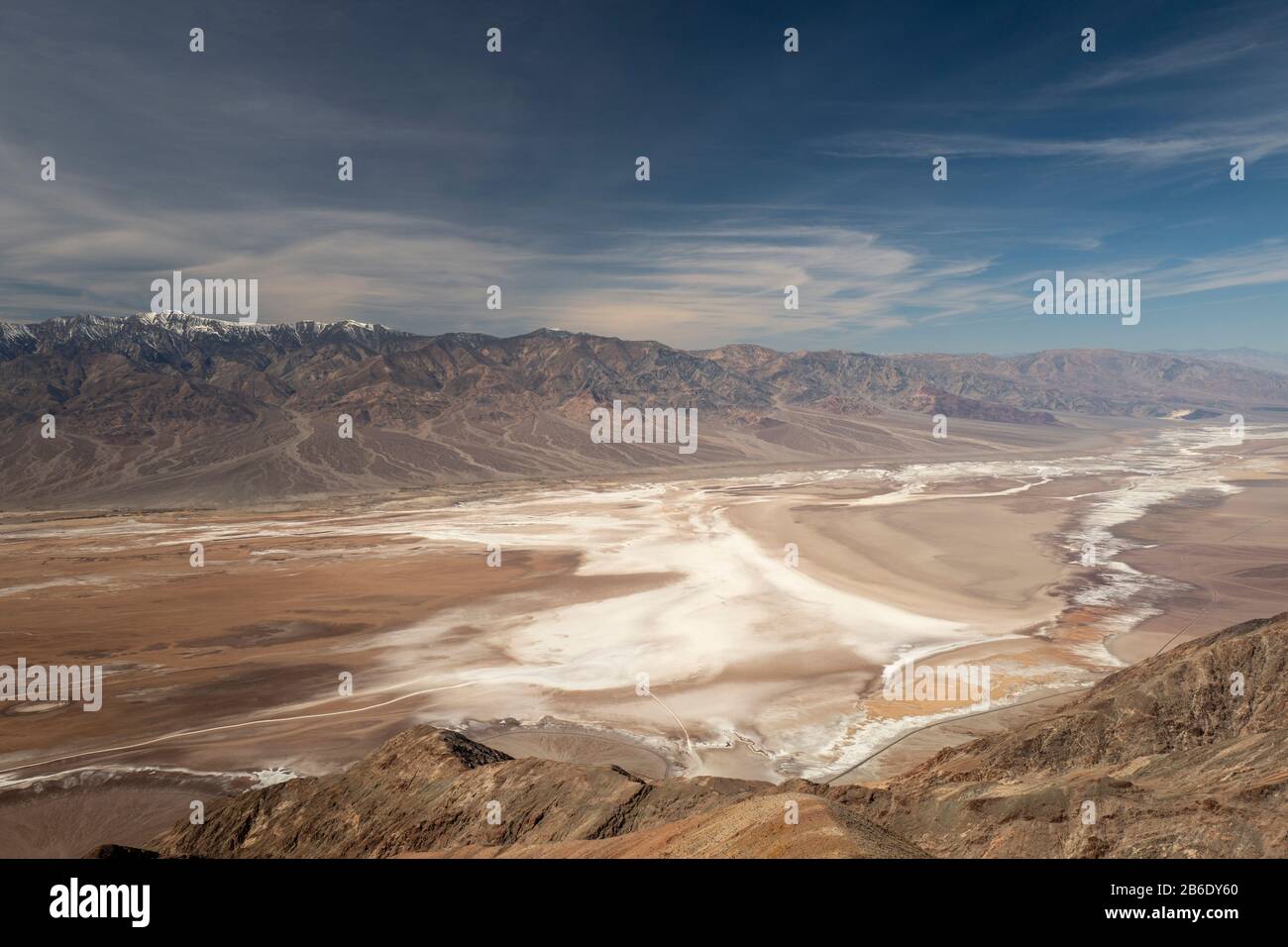 Badwater Basin salt flats at Death Valley National Park, California ...