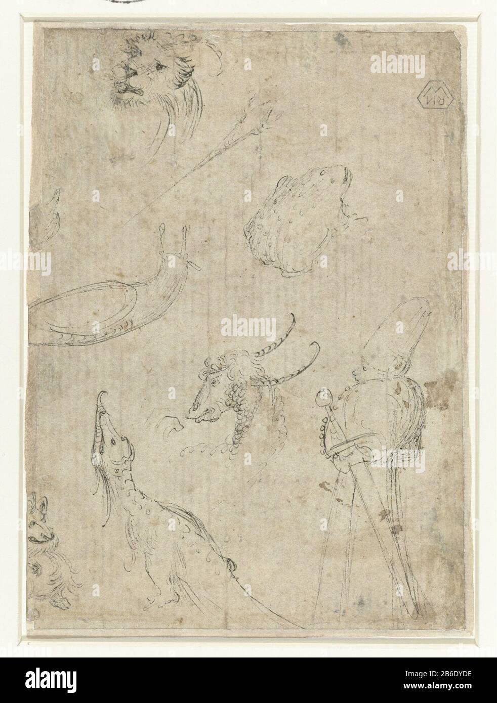 Sheet with several samples, a dwarf, slag and pad Sheet with several ...