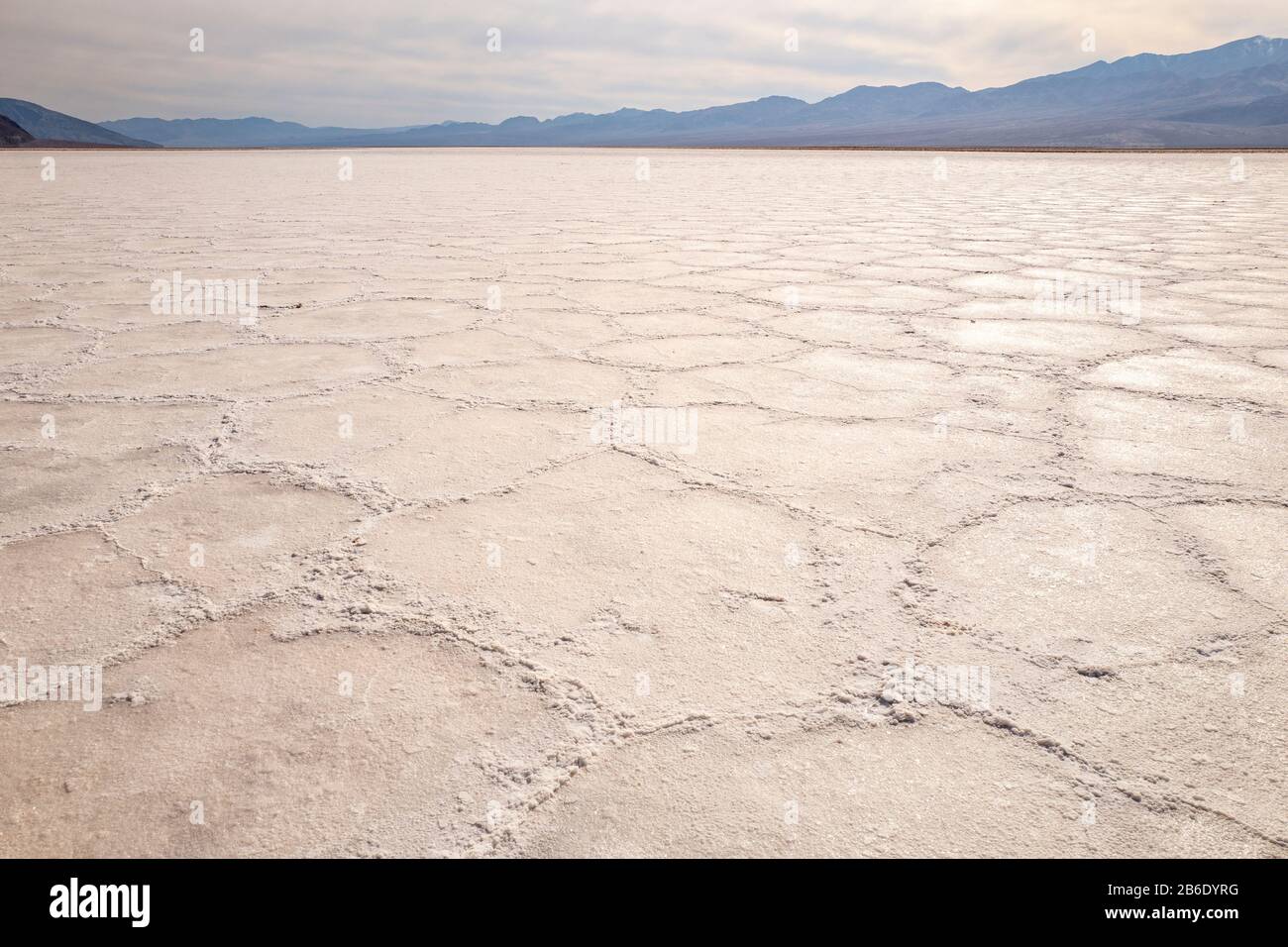Badwater Basin salt flats at Death Valley National Park, California ...