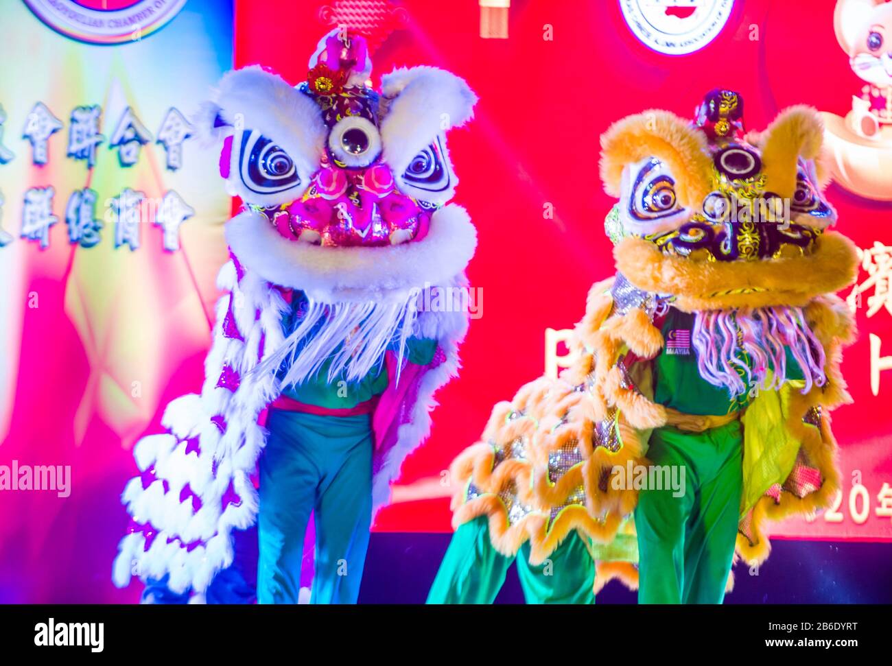 Lion dance performance in Chinatown Manila the Philippines Stock Photo ...