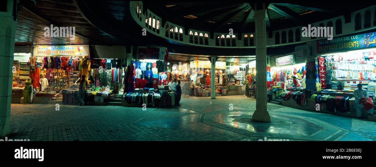 Street shops at night, Muttrah, Muscat, Oman Stock Photo - Alamy