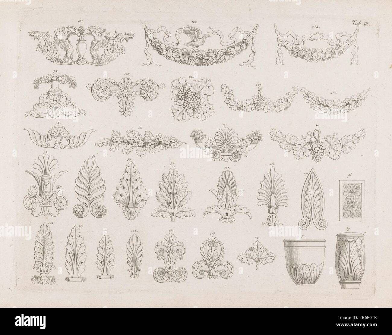 Leaf motifs and garlands Designing for ornaments and garlands with leaf ...