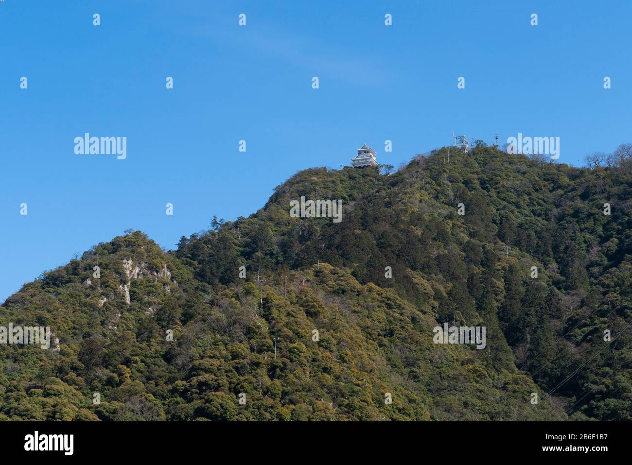 Gifu Castle located at the top of Mt.Kinka, Gifu City, Gifu Prefecture ...