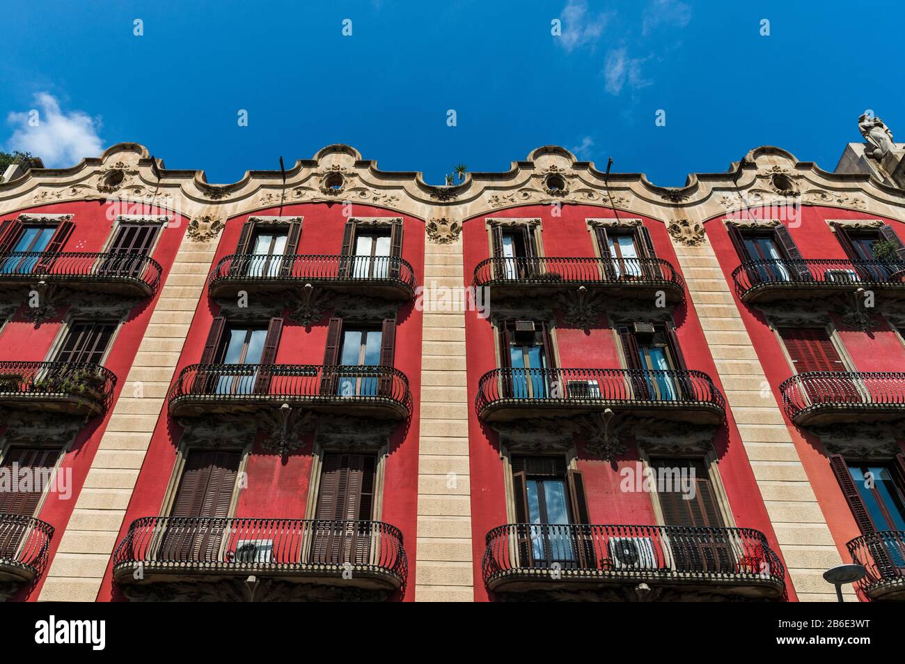 View at traditional colorful Spanish architecture houses Stock Photo ...