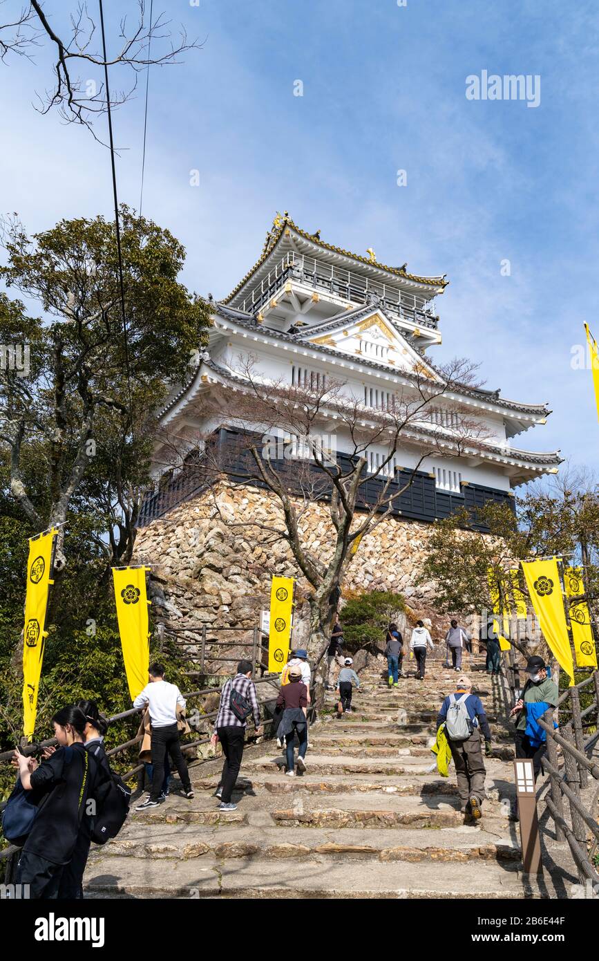 Gifu Castle located at the top of Mt.Kinka, Gifu City, Gifu Prefecture ...