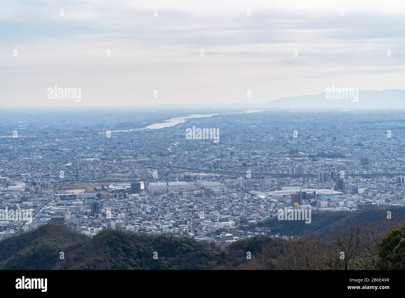 View from Gifu Castle, located at the top of Mt.Kinka, Gifu City, Gifu ...