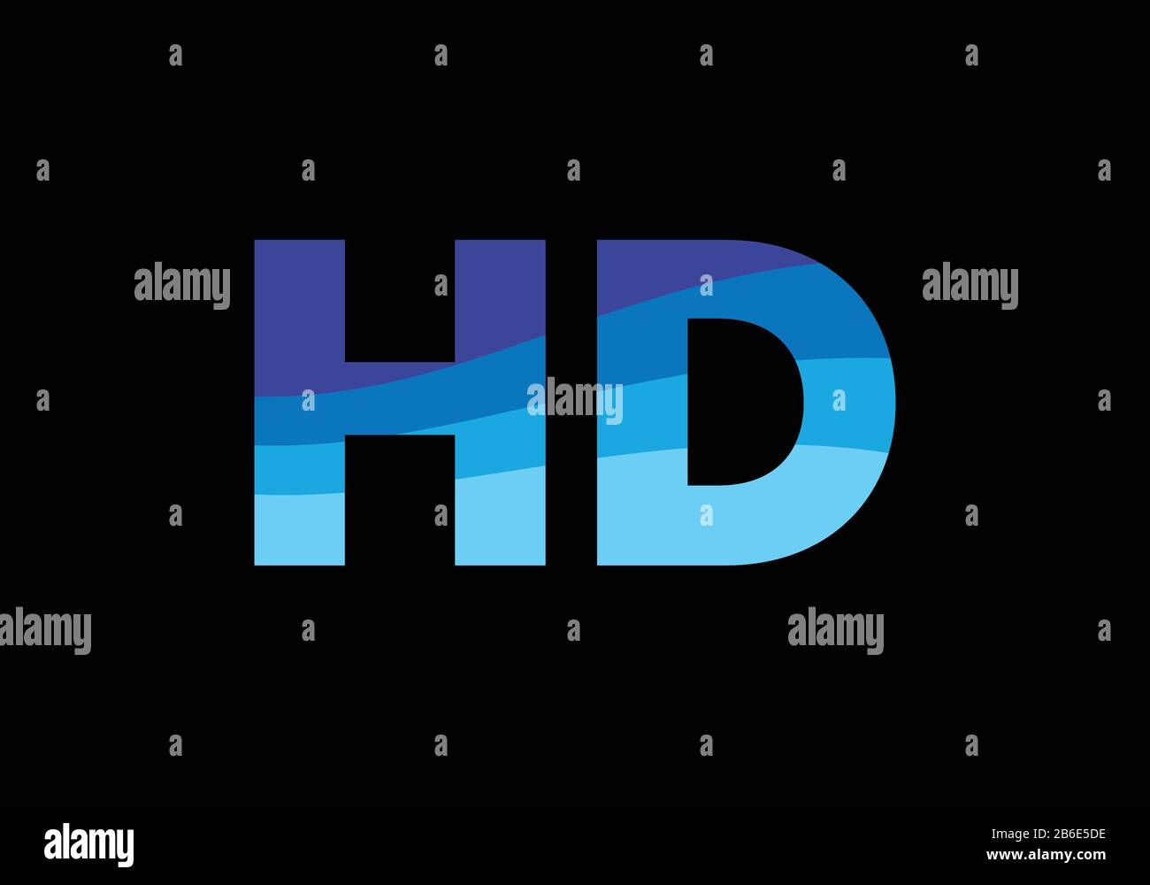 H D HD Initial Letter Logo design vector template, Graphic Alphabet ...