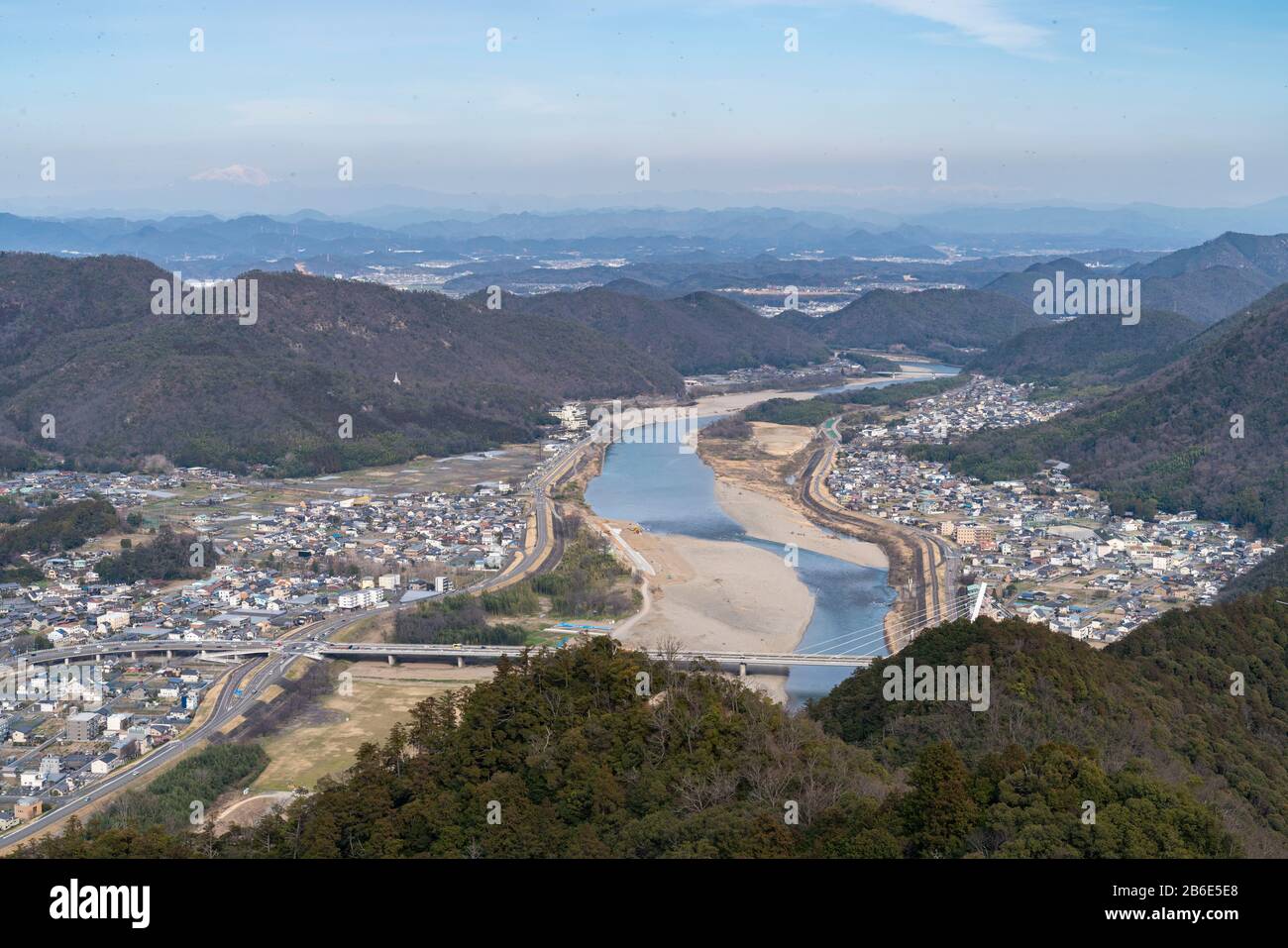View from Gifu Castle, located at the top of Mt.Kinka, toward Eastern ...