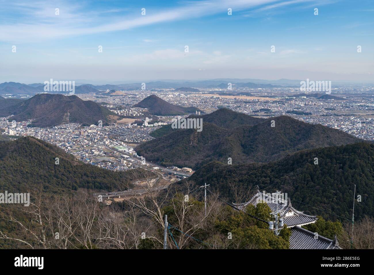 View from Gifu Castle, located at the top of Mt.Kinka, toward Eastern ...