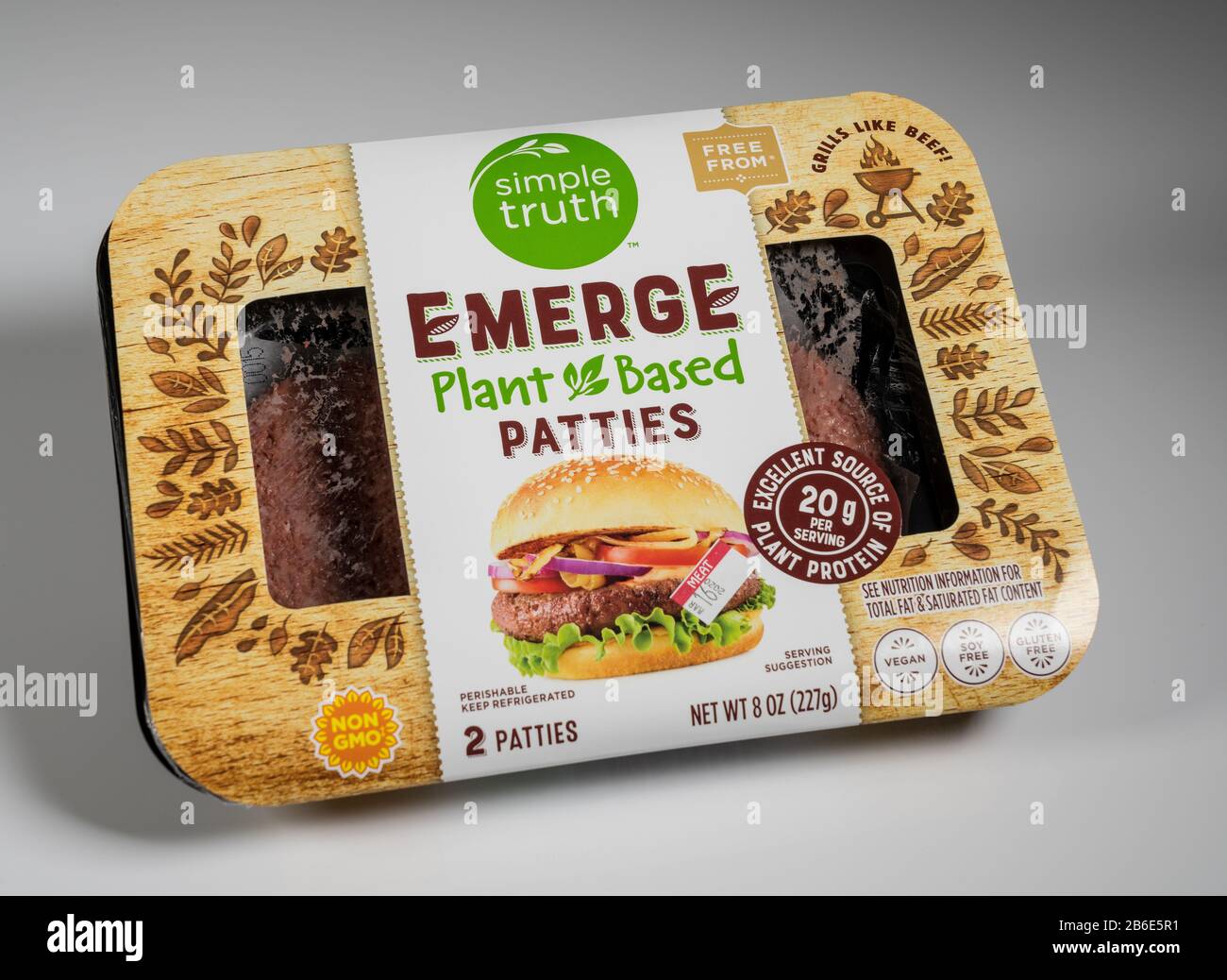 MORGANTOWN, WV - 10 March 2020: Packaging for Simple Truth Emerge plant ...