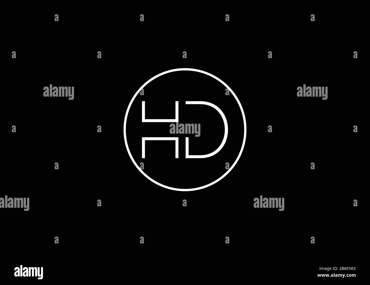 H D HD Initial Letter Logo design vector template, Graphic Alphabet ...