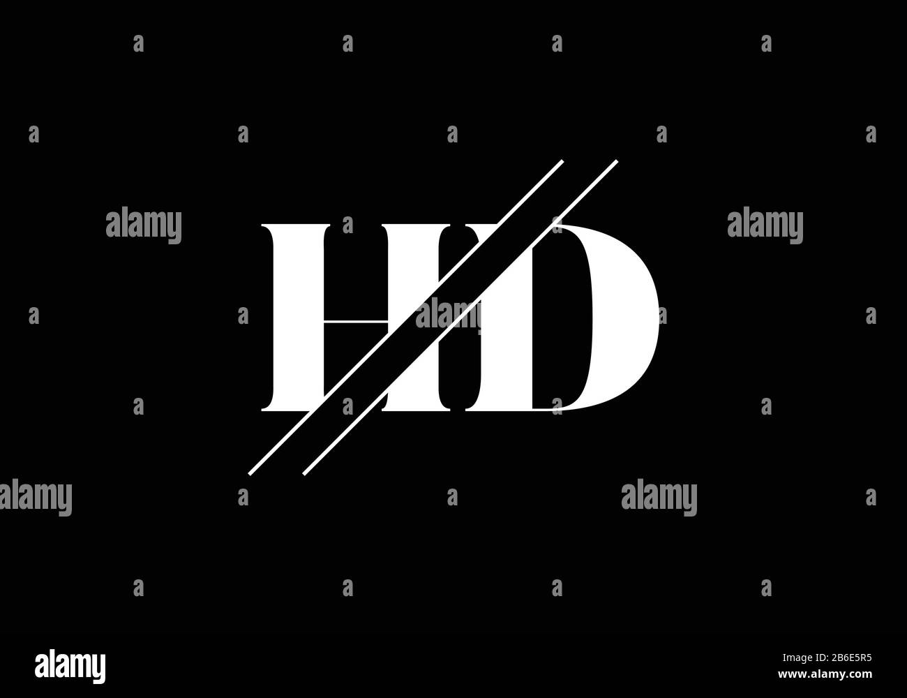 H D HD Initial Letter Logo design vector template, Graphic Alphabet ...