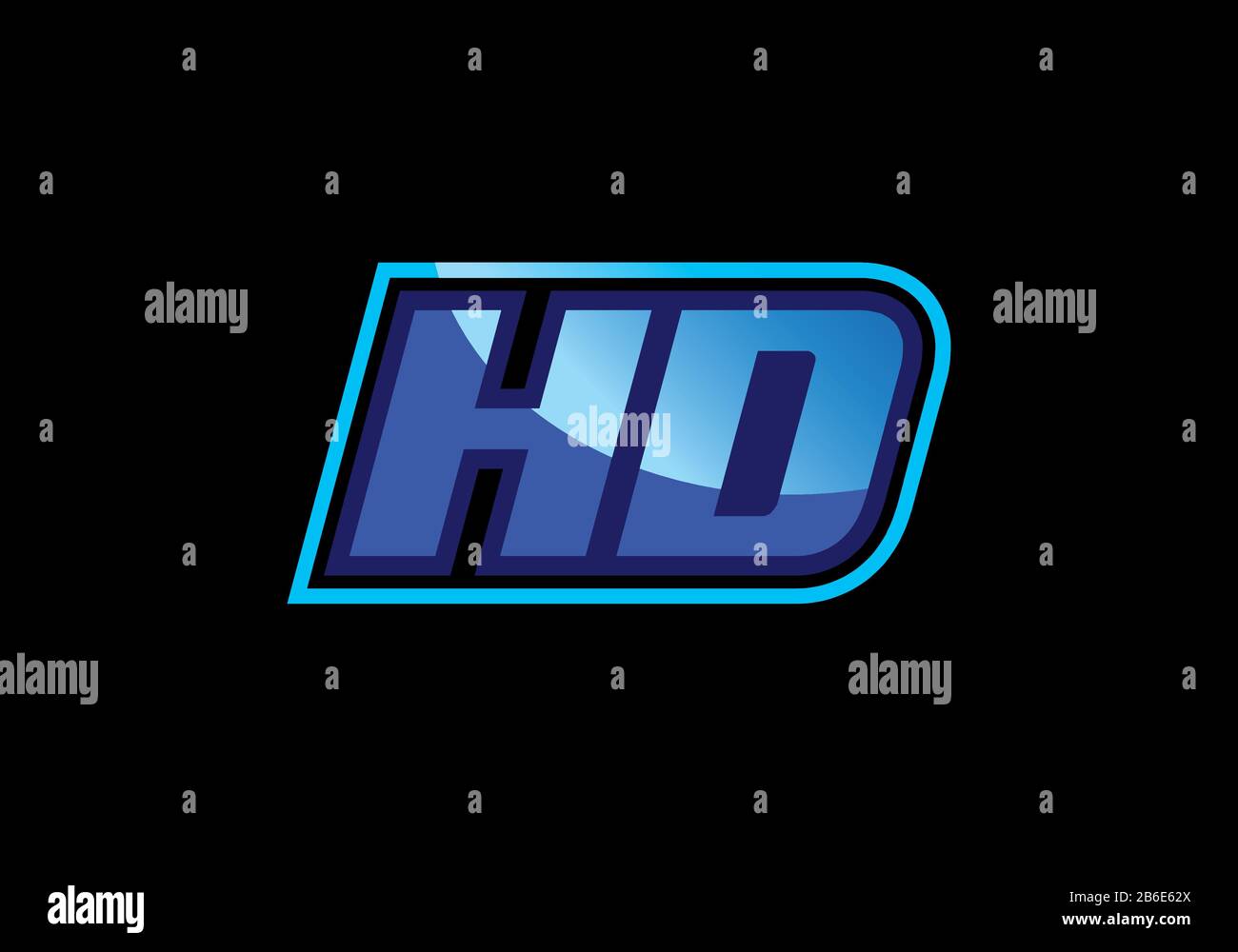 H D HD Initial Letter Logo design vector template, Graphic Alphabet ...