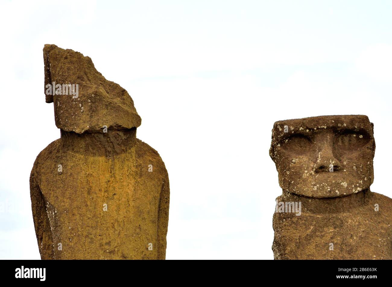 Easter Island, Ahu Tahai Moais Stock Photo - Alamy