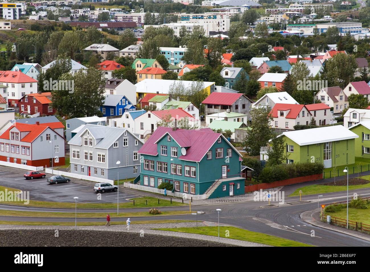 Houses in Akureyri City, Iceland Stock Photo - Alamy