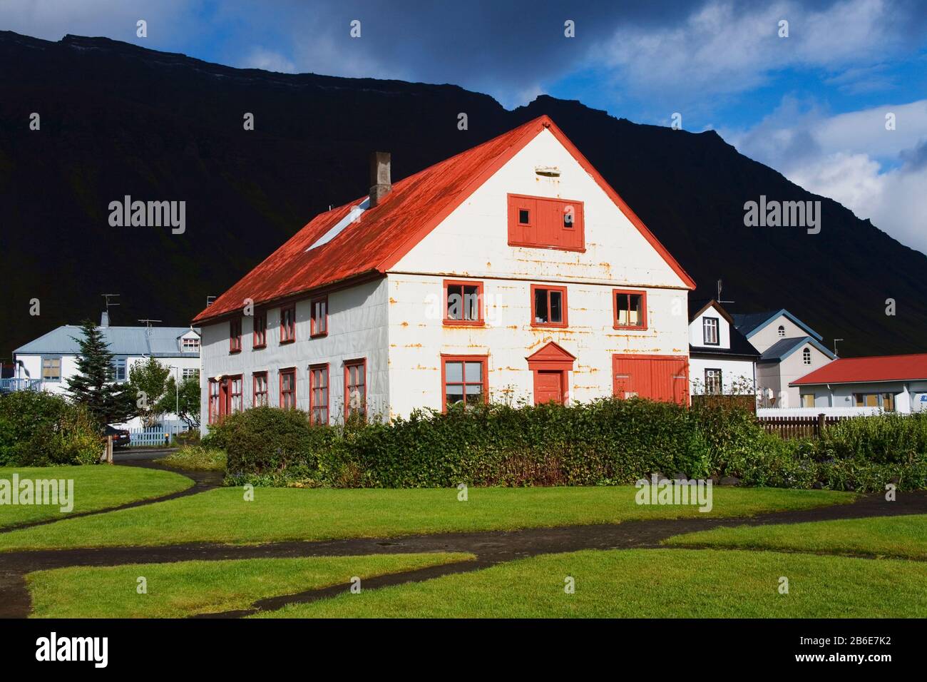 Old Town, Port of Isafjordur, West Fjords Region, Iceland Stock Photo ...