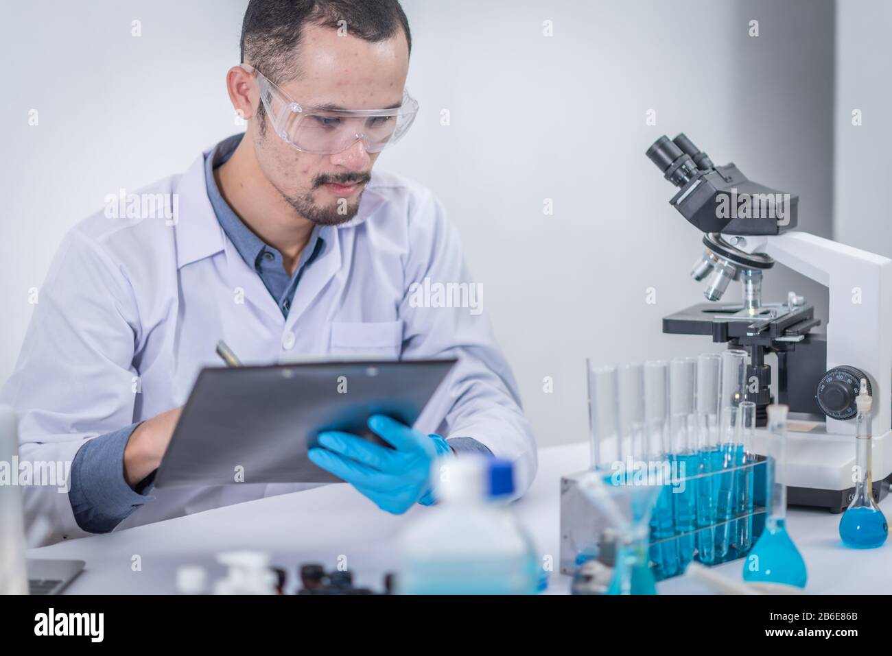 Researchers are analyzing data to create scientific innovations. Modern ...