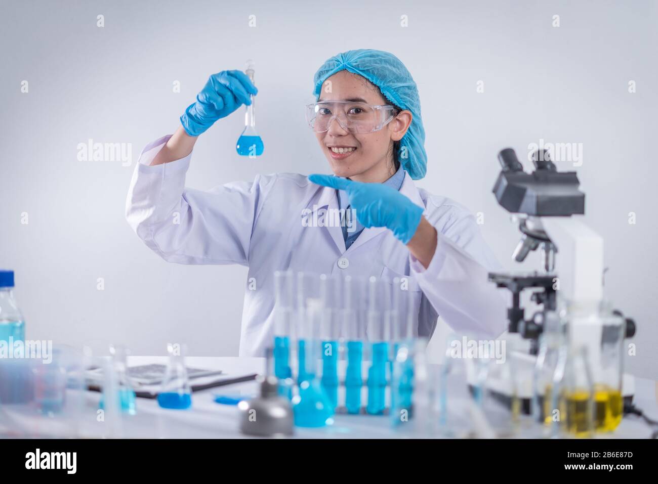 Scientists are doing research in a chemical laboratory Scientific ...