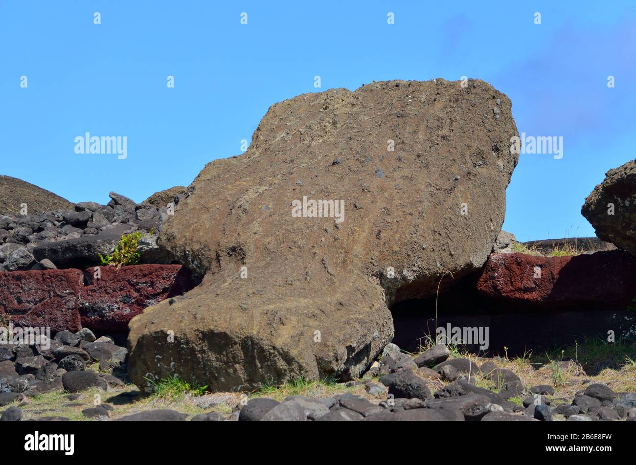 Easter Island, Ahu Akahanga Stock Photo - Alamy