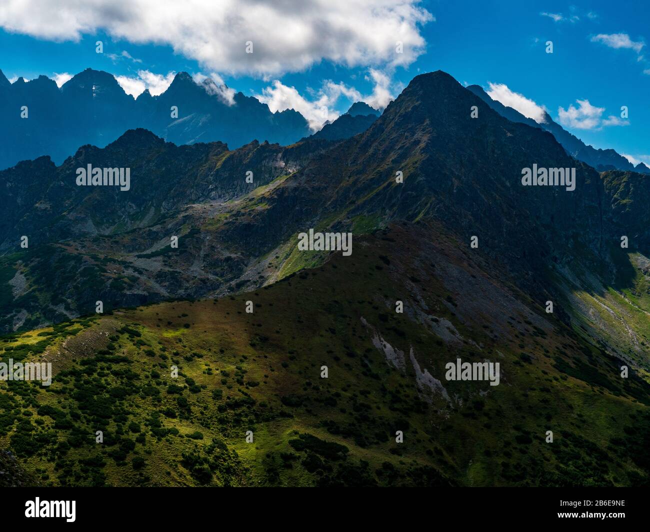 Landscape view of the High Tatra Mountains, Slovakia, Europe Stock ...