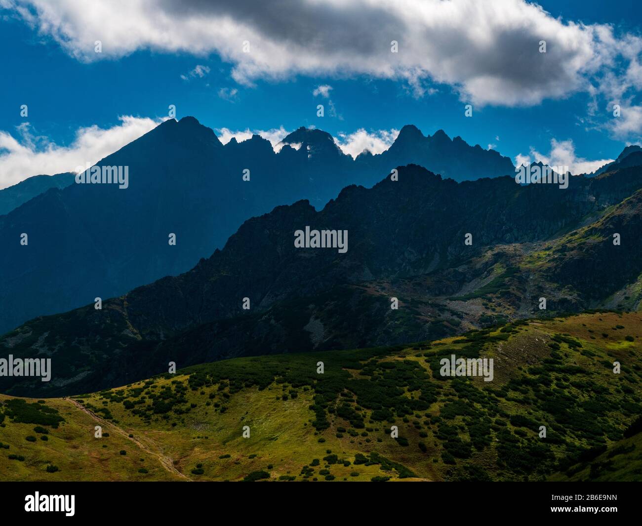 Landscape view of the High Tatra Mountains, Slovakia, Europe Stock ...