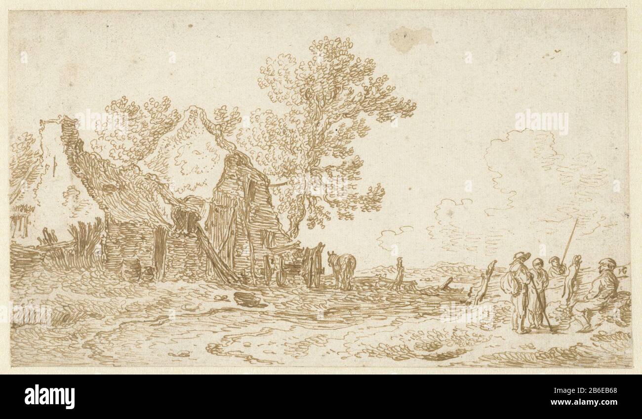 Farm on a road Farm to weg Object Type : drawing Serial Number: / 7 ...