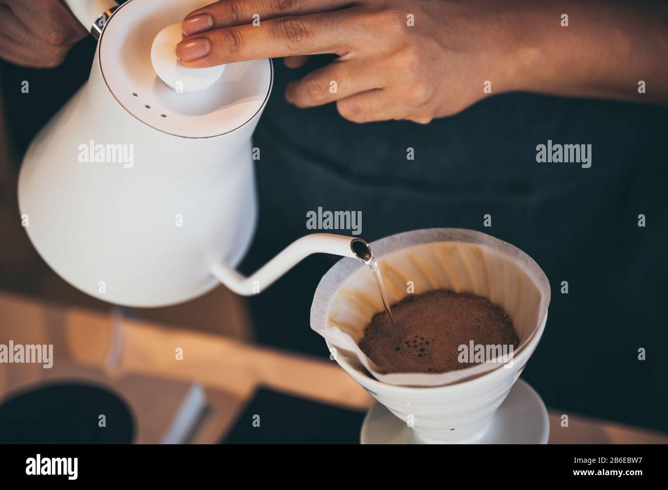 coffee drip process coffee cafe with slow bar Stock Photo - Alamy