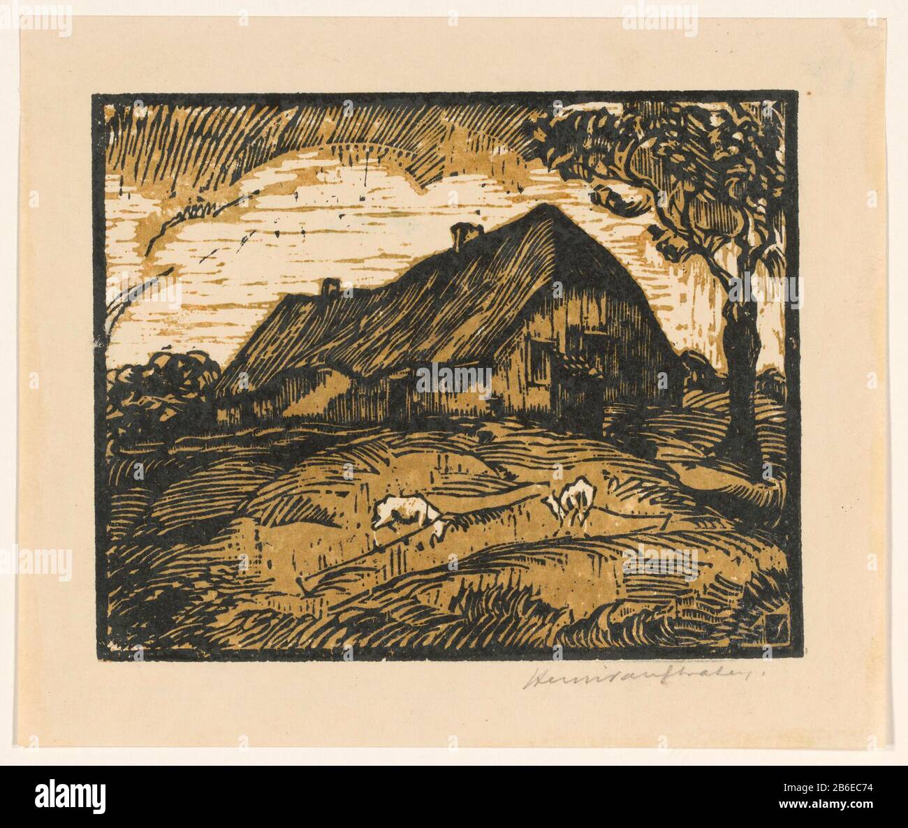 Linocut landscape hi-res stock photography and images - Alamy
