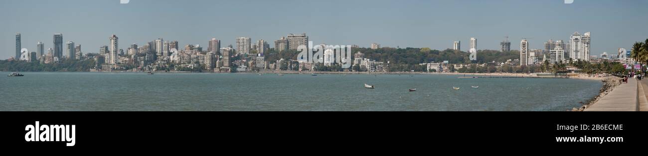 Buildings at the waterfront, Marine Drive, Mumbai, Maharashtra, India ...