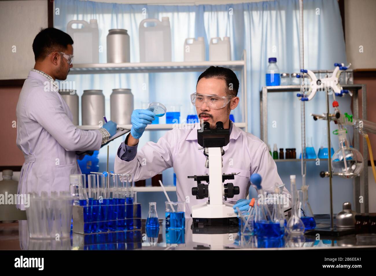 Scientific researchers team are working in the laboratory Stock Photo ...