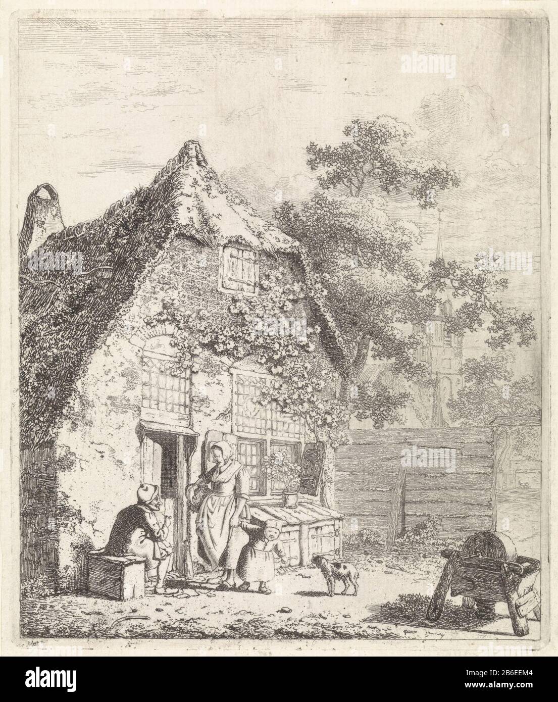 Farmers busy with farm RP-P-1886-A-10210 a smoking farmer sitting on a ...