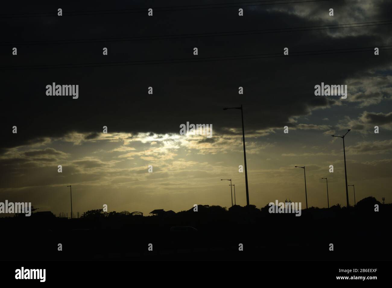 Sunset on Travel Stock Photo - Alamy
