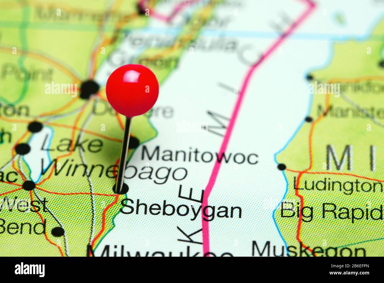 Map of sheboygan hi-res stock photography and images - Alamy