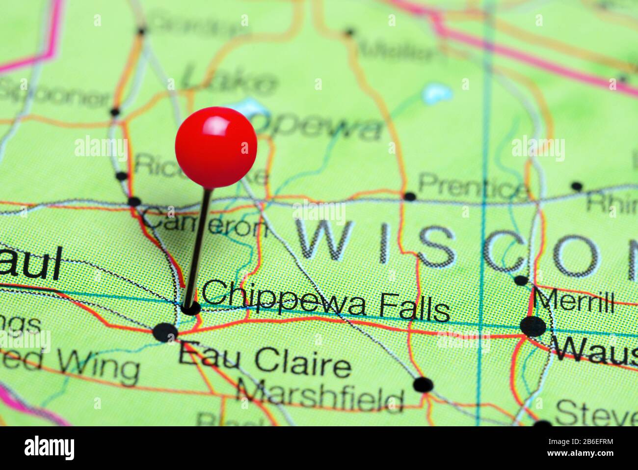 Map of chippewa falls hi-res stock photography and images - Alamy