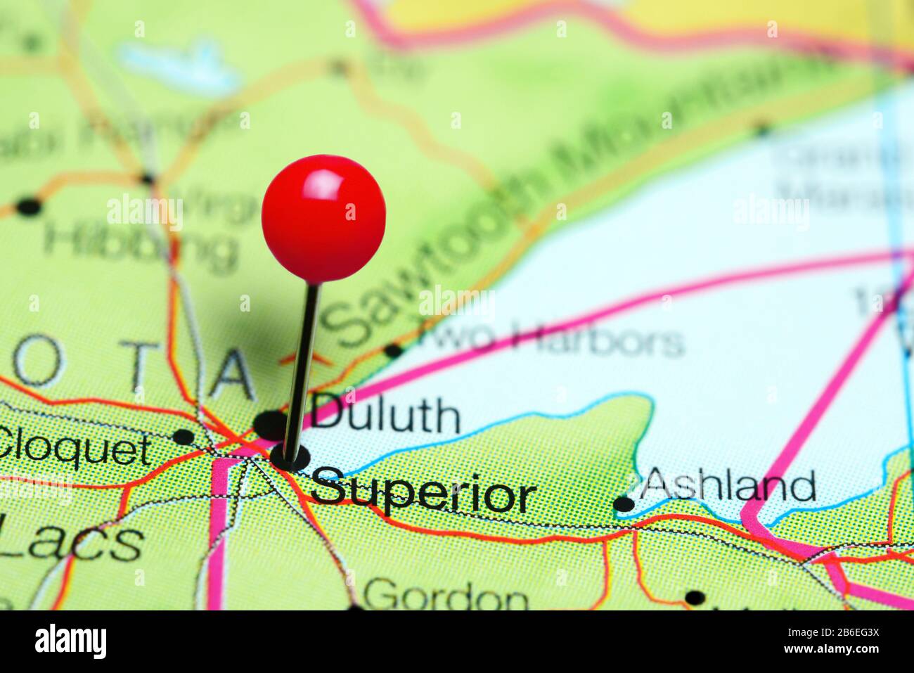 Superior map hi-res stock photography and images - Alamy