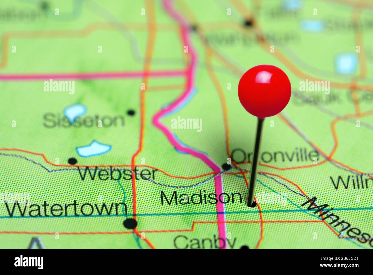 Map of madison minnesota hi-res stock photography and images - Alamy