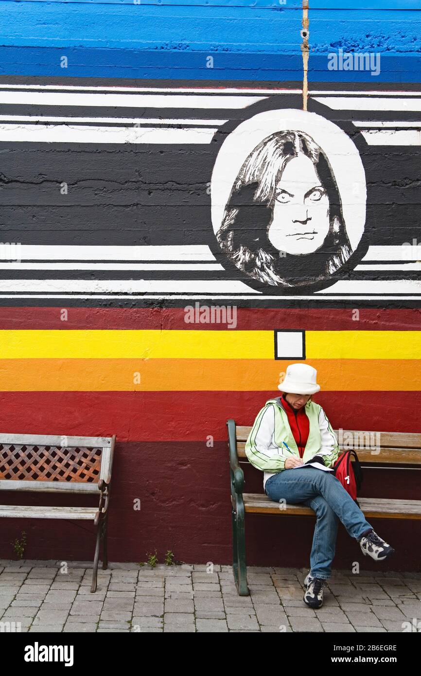 Ozzy Osbourne mural, Dillon's Beer Garden, City of Reykjavik, Iceland ...