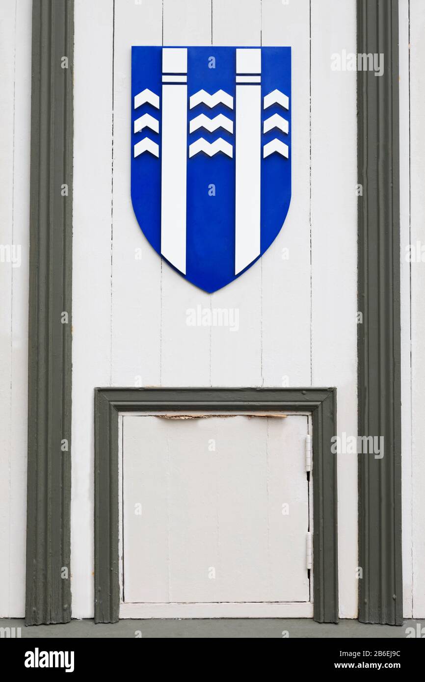 Iceland National Crest, Reykjavik, Iceland, Europe Stock Photo - Alamy