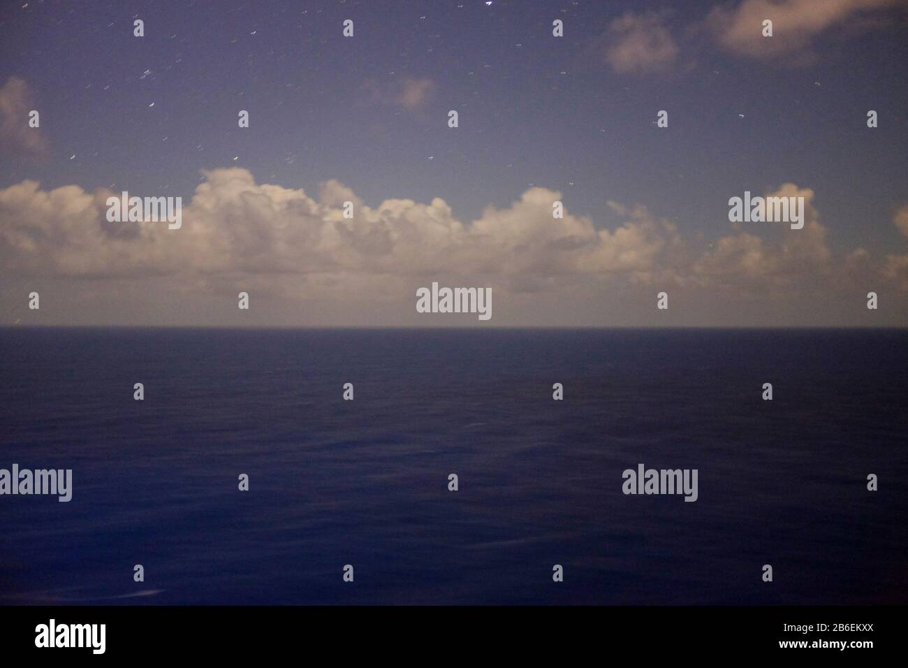 Nighttime view of the sea and sky in the Caribbean Sea Stock Photo - Alamy