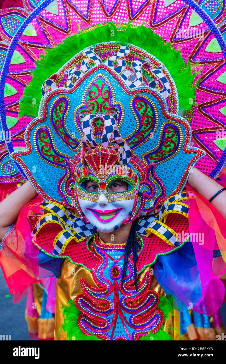 Participant in the Masskara Festival in Bacolod Philippines Stock Photo ...