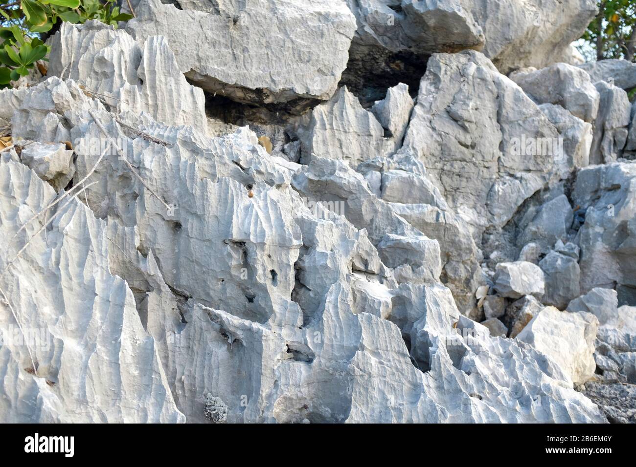 Rock path and wall in Labadee, Haiti Stock Photo - Alamy