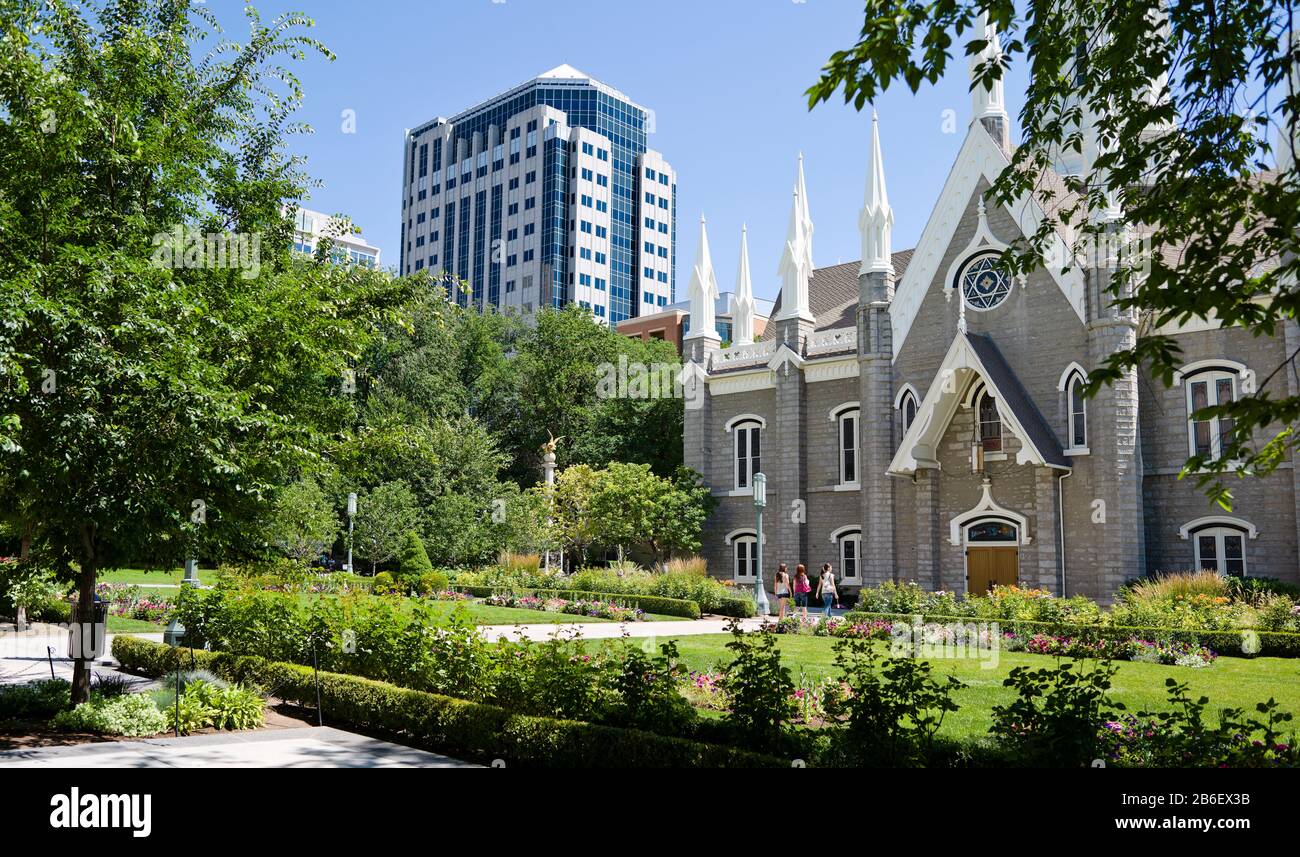 Assembly hall of temple square hi-res stock photography and images - Alamy