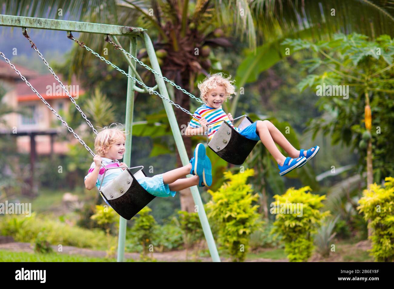 Children playing school yard hi-res stock photography and images - Alamy