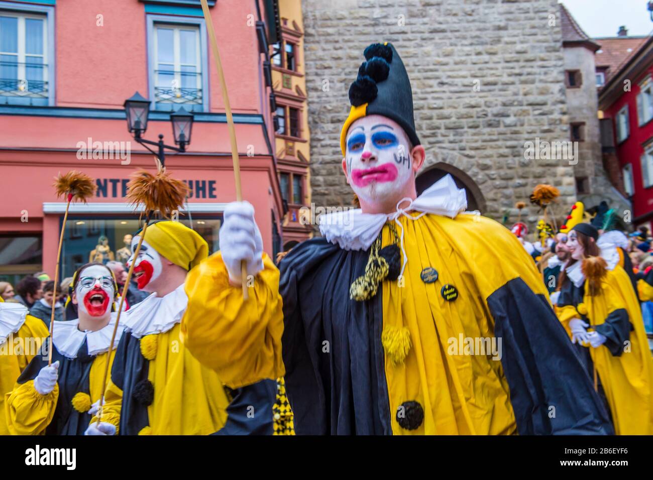 Participants in the Rottweil Carnival in Rottweil , Germany Stock Photo ...
