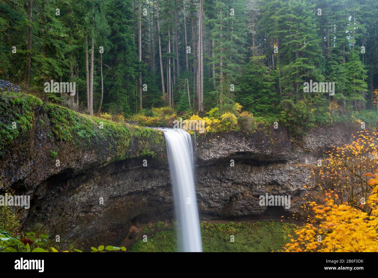 Long exposure of a waterfall at Silver Falls State Park, Silverton ...
