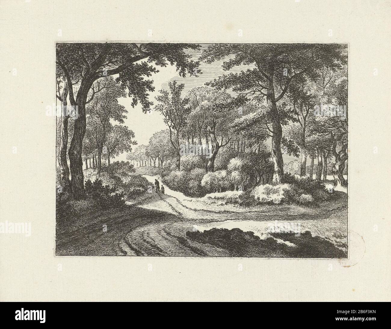 Wooded Landscape with Two hikers Landscapes (series title) Wooded ...