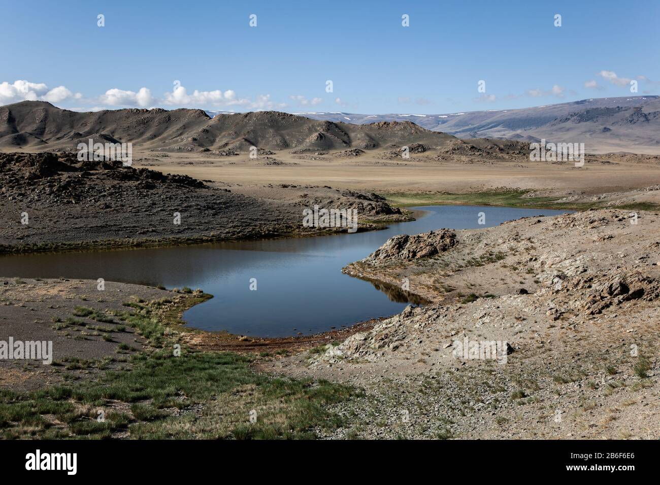 The landscape of the mongolian steppe Stock Photo - Alamy